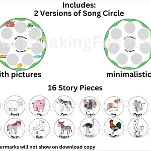 Old Macdonald Had a Farm Song Circle Activity Digital Download ...