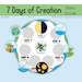 7 Days of Creation Story Circle DIGITAL DOWNLOAD // Church - Etsy