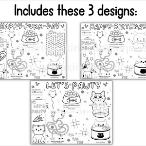 Kitty Party Activity Pages DIGITAL DOWNLOAD // Kitty Printable Activity ...