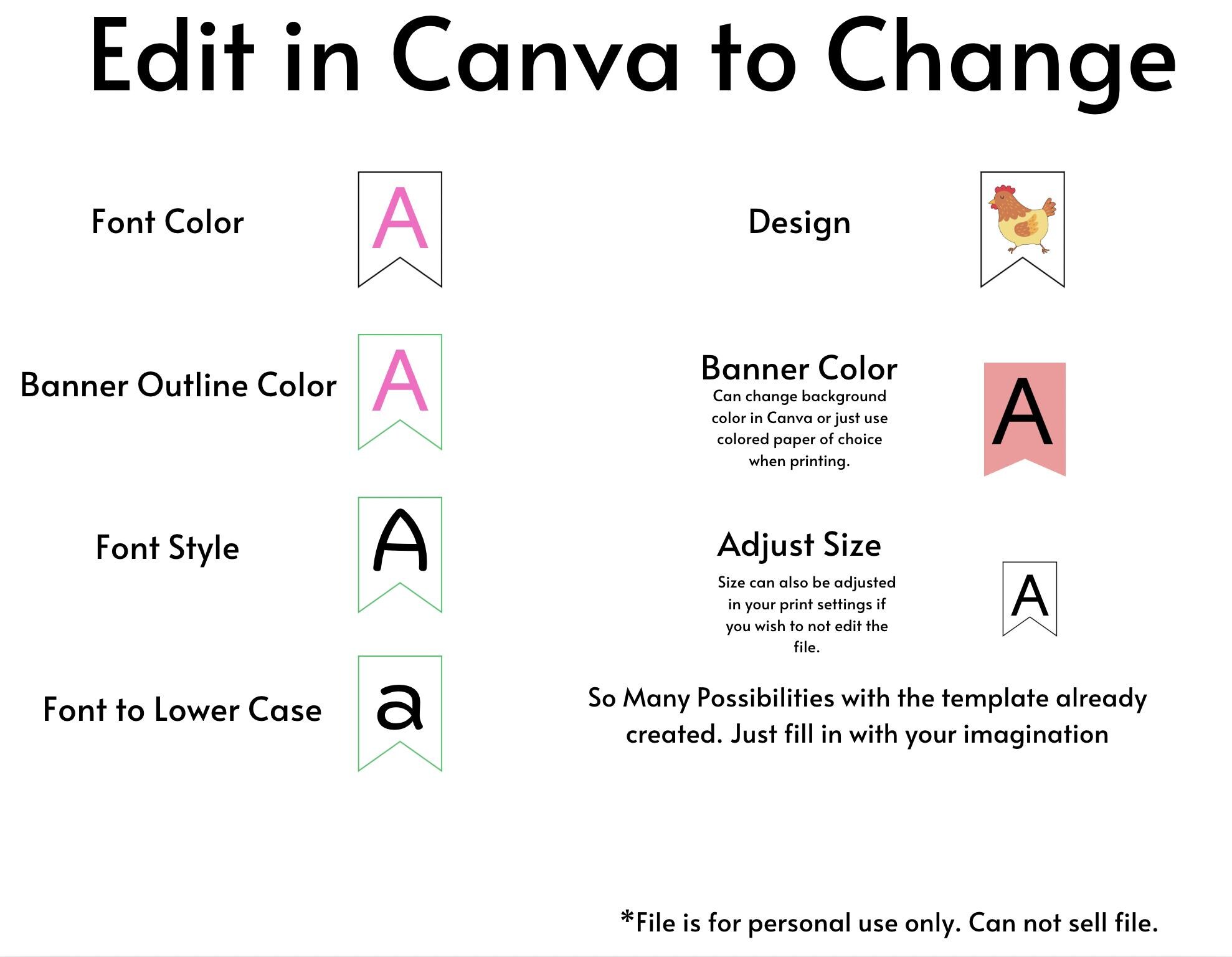 Printable Banner Editable DIGITAL DOWNLOAD // Printable Banner // Party ...