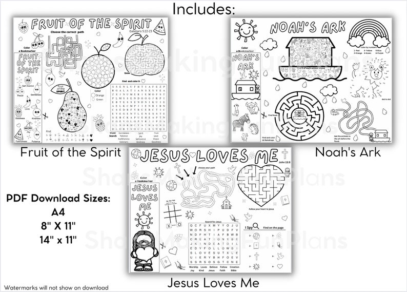 Bible Stories Activity Coloring Pages DIGITAL DOWNLOAD // - Etsy
