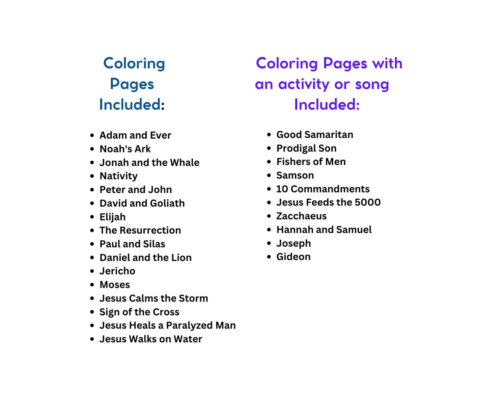 Bible Stories Coloring Pages DIGITAL DOWNLOAD // Printable Acitivity ...