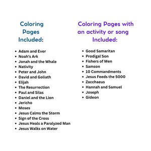 Bible Stories Coloring Pages DIGITAL DOWNLOAD // Printable Acitivity ...