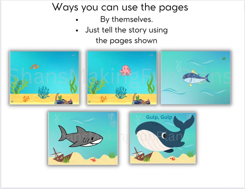 Slippery Fish Printable Set // Ocean // Downloads // Shark // Pretend ...