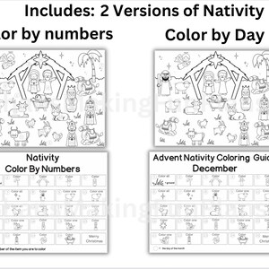 Nativity Advent Calendar Activity Download // Advent Manger // Birth of ...