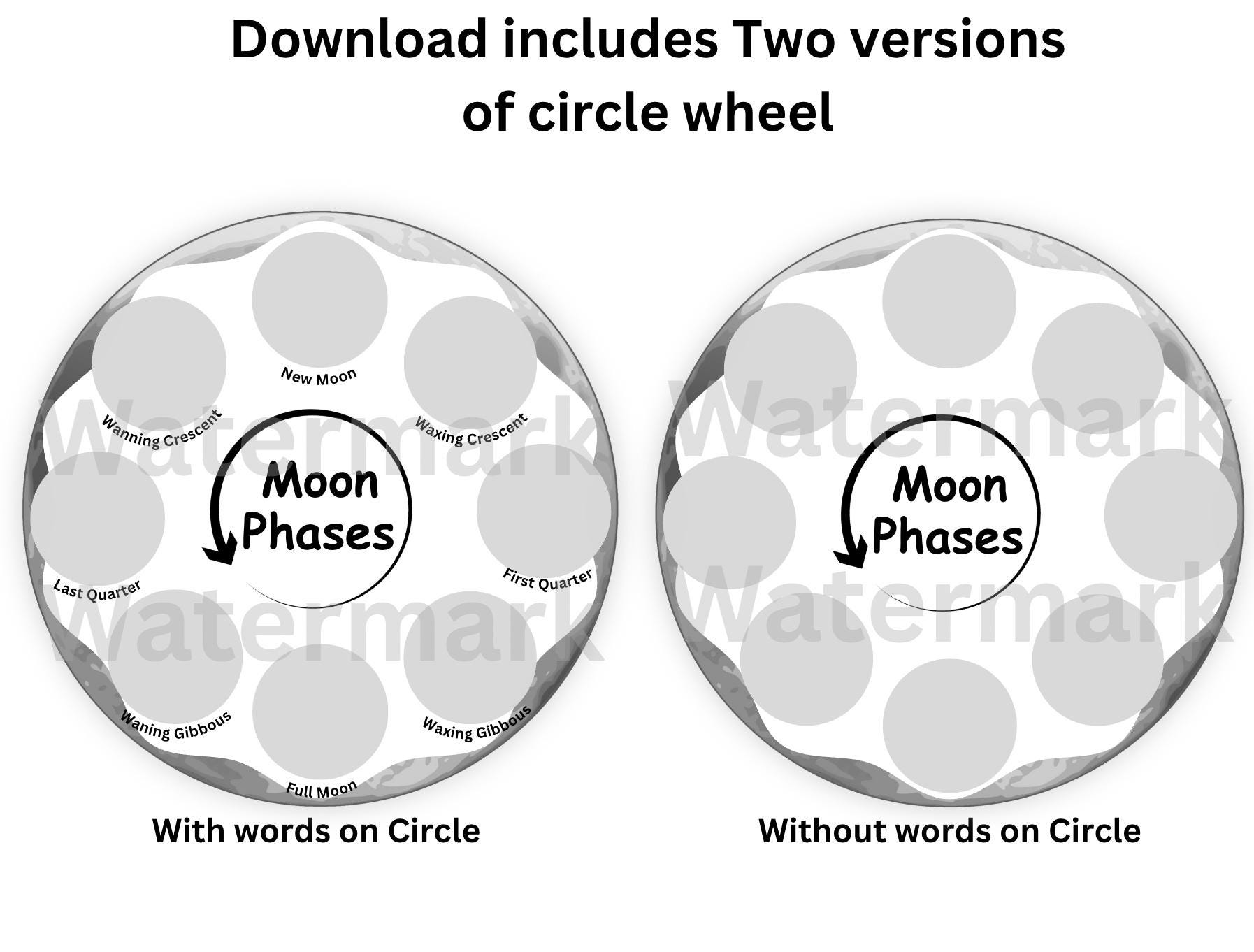 Moon Phases Activity Digital Download // Sequencing //preschool ...