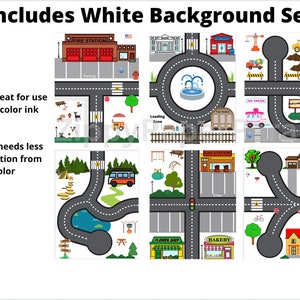 Cars Play Mat Printable Set // Cars // Downloads // Roads // Printable ...