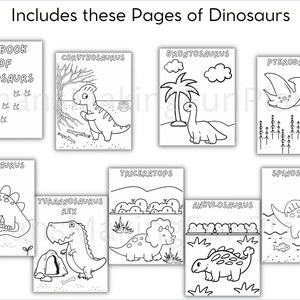 Dinosaurs Coloring Pages DIGITAL DOWNLOAD // Printable Acitivity ...