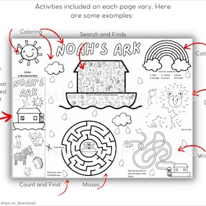 Bible Stories Activity Coloring Pages DIGITAL DOWNLOAD // Printable ...