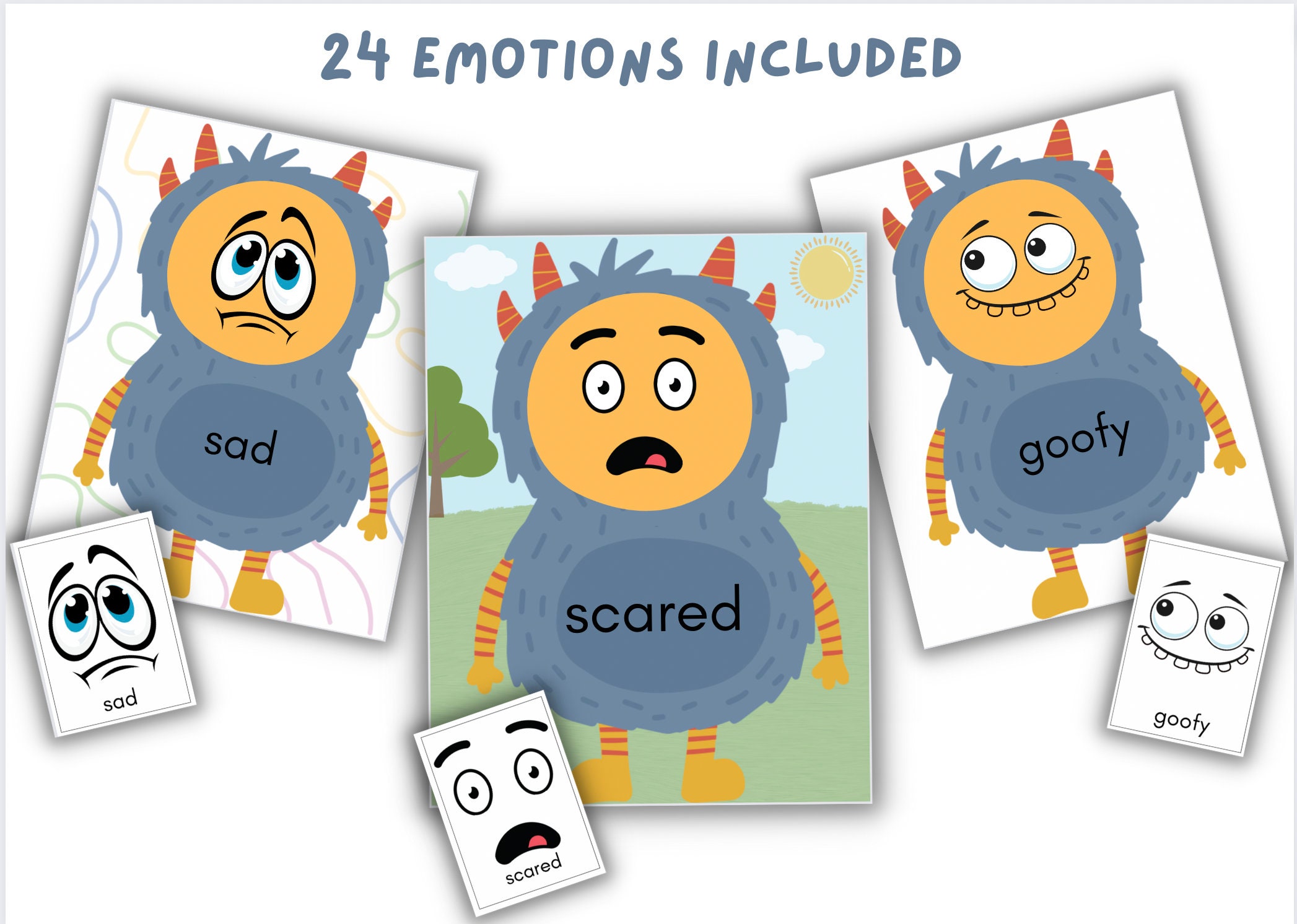 Emotions Monster DIGITAL DOWNLOAD // Printable Acitivity // Preschool ...