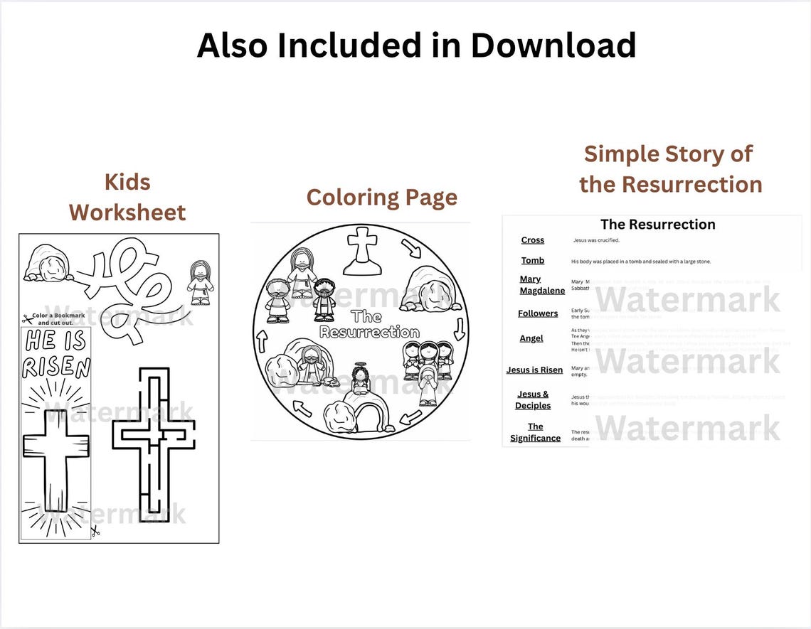 Resurrection Activity Digital Download // Sequencing //preschool ...