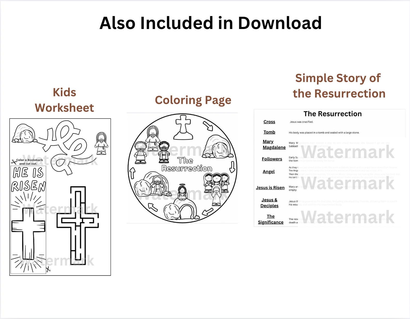 Resurrection Activity Digital Download // Sequencing //preschool ...