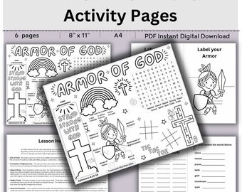 Bible Stories Activity Coloring Pages DIGITAL DOWNLOAD // Printable Activity // Bible School ...