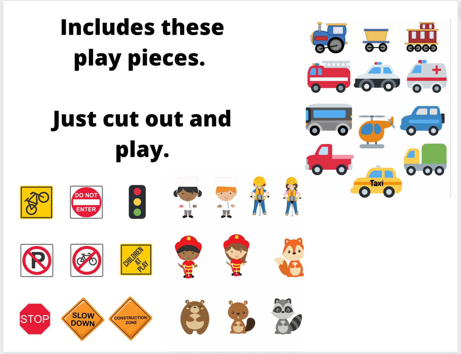 Cars Play Mat Printable Set // Cars // Downloads // Roads // Printable ...