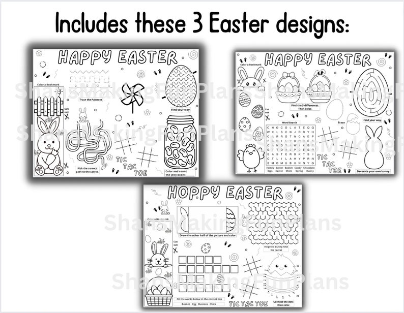 Easter Activity Pages DIGITAL DOWNLOAD //easter Activity // Printable ...