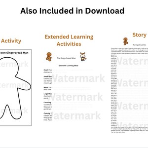 Gingerbread Man Activity Digital Download // Sequencing //preschool ...