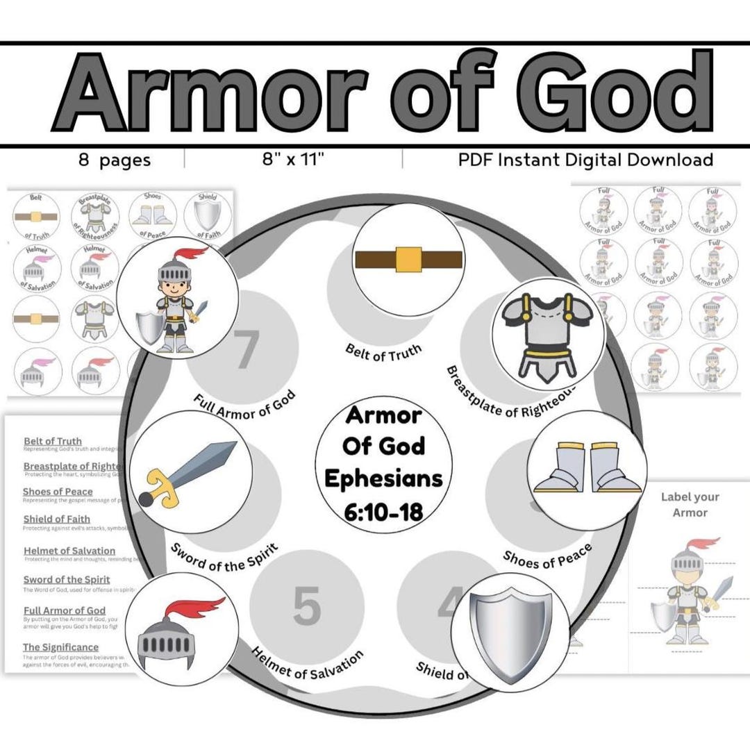 Armor of God Story Circle DIGITAL DOWNLOAD // Church Activity ...