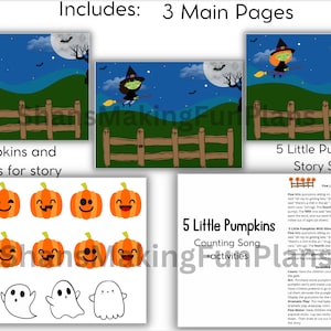 5 Little Pumpkins DIGITAL DOWNLOAD // Halloween Printable // Holiday ...