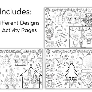 Nutcracker Ballet Activity Pages Coloring Page DIGITAL DOWNLOAD ...