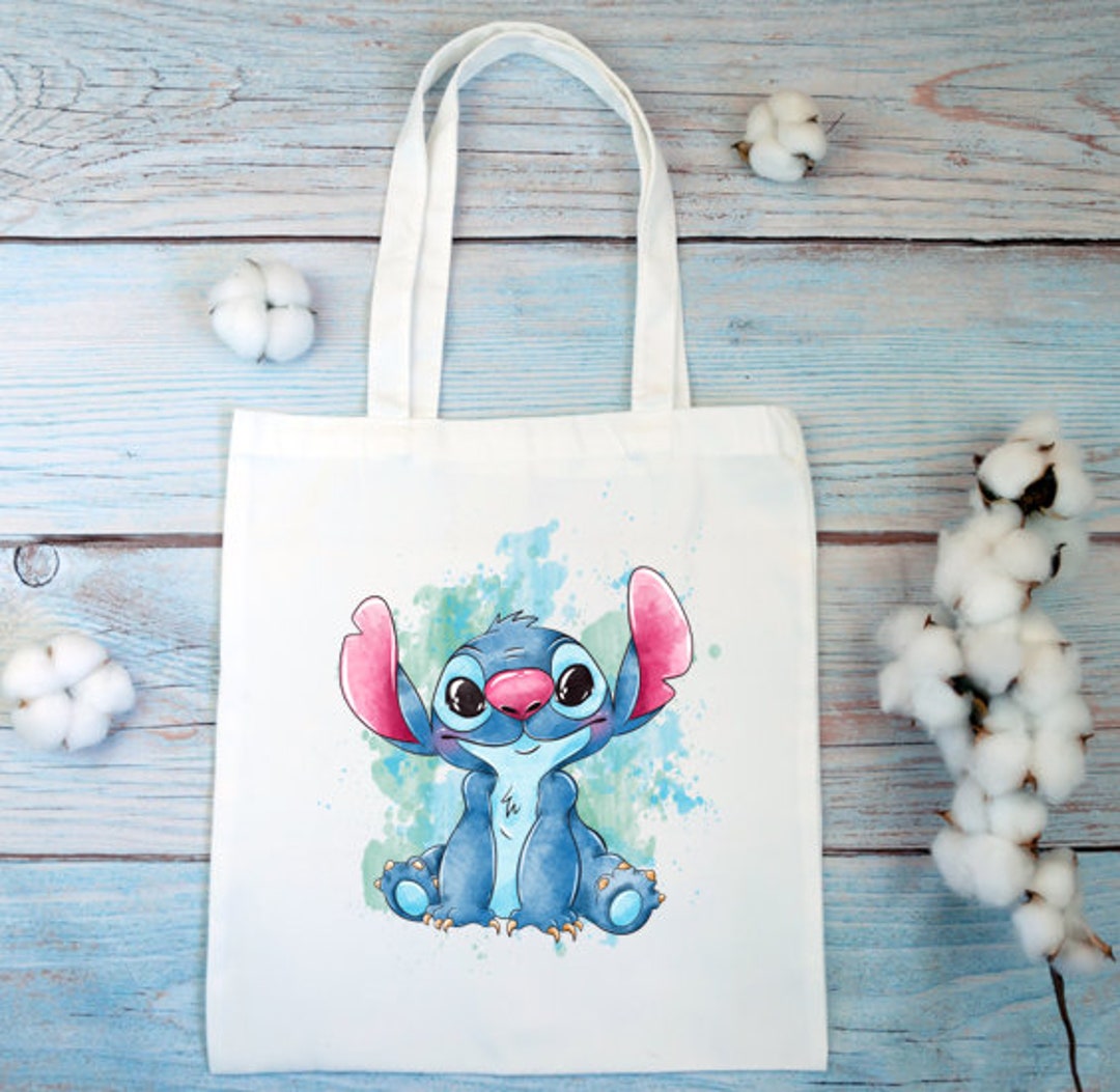 Lovely Stitch and Angel Personalised Tote Bag Gift Christmas - Etsy