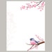 Birds Stationery, Printable Stationery, Letter Writing Paper, Leaf ...