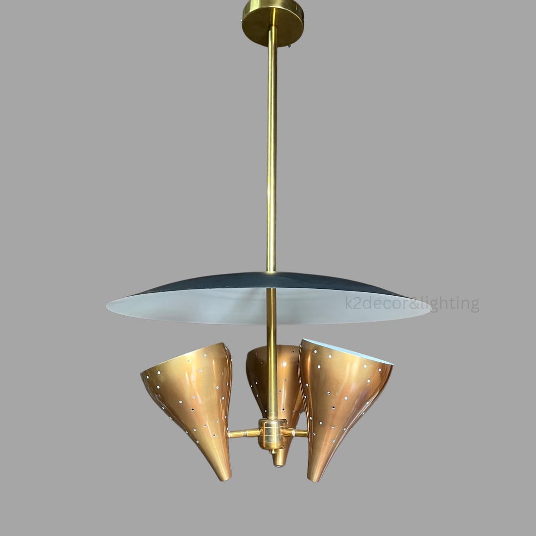 Metal Disk Italian Design 3-brass Lights Chandelier, 60 CM Diameter ...