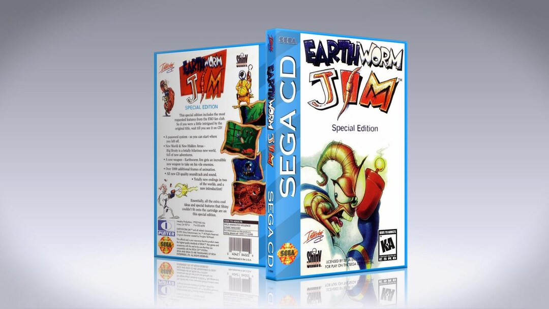 Earthworm Jim [sega CD] W/dvd Case & Artwork Insert - Etsy