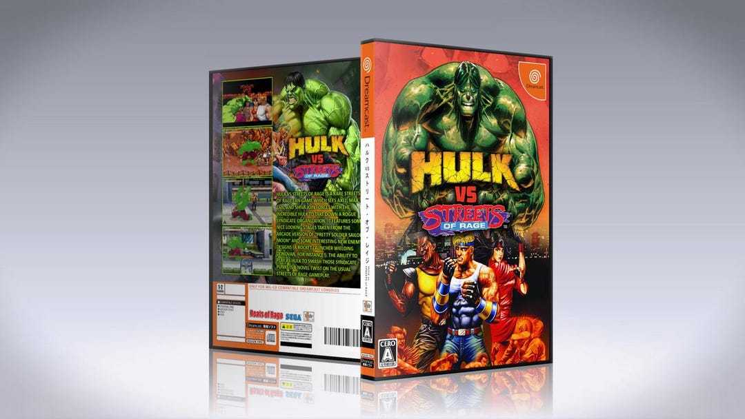Hulk Vs Streets of Rage [dreamcast] W/dvd Case & Artwork Insert - Etsy