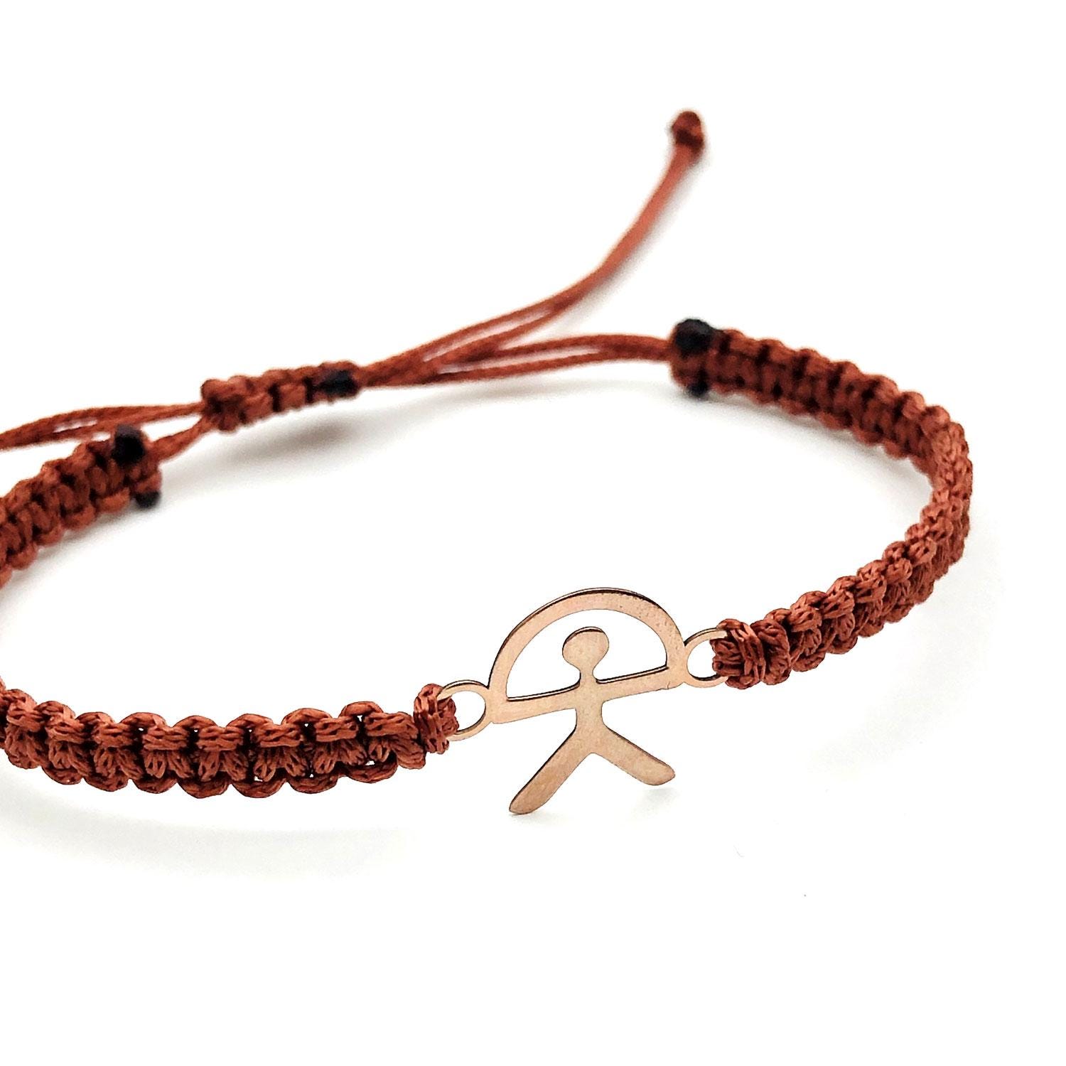 İndalo Handmade Woven Protection Bracelet: Silver & Gold Y2K Square ...