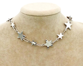 Y2K Star Necklace | Celestial Pendant Beads | Grunge Jewelry ...