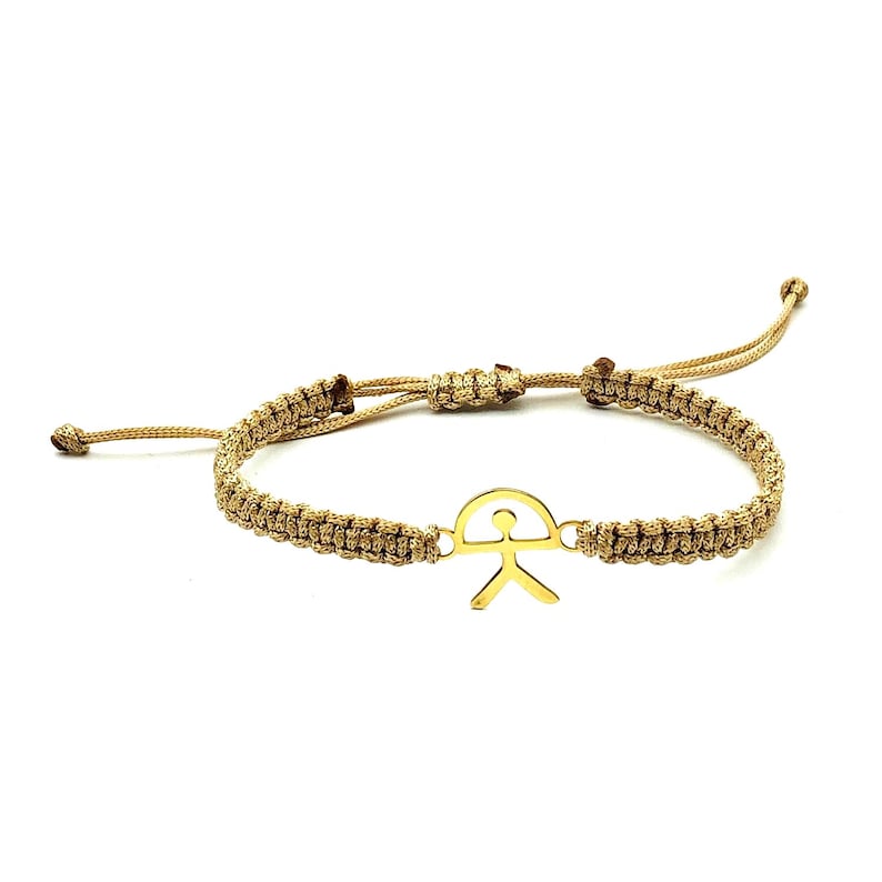 İndalo Handmade Woven Protection Bracelet: Silver & Gold Y2K Square ...
