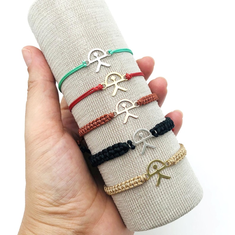 İndalo Handmade Woven Protection Bracelet: Silver & Gold Y2K Square ...