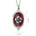 Red Enamel Rose Necklace: Antique Silver Gothic Medallion - Etsy