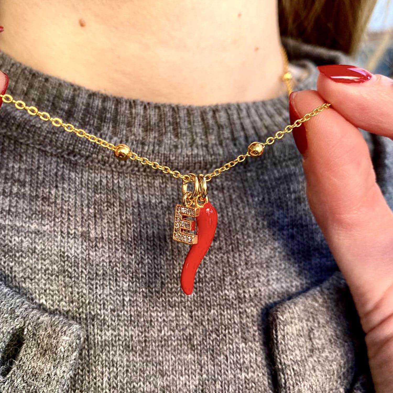 14K Gold Plated Red Pepper Cornicello Necklace: Good Luck Charm - Etsy