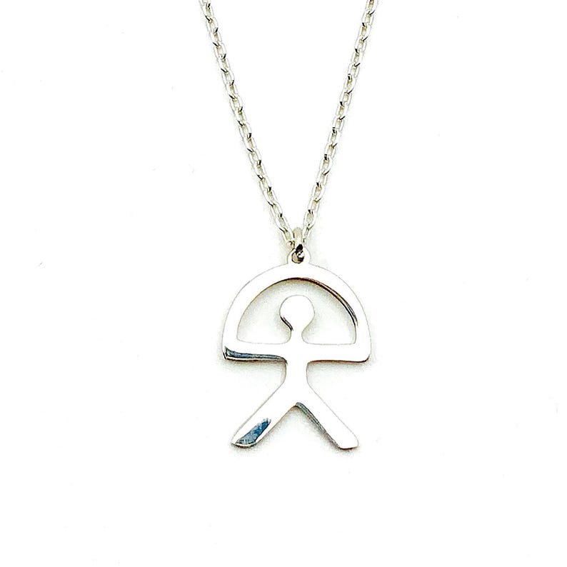Sterling Silver Indalo Man Protector Necklace | Good Luck Charm - Etsy