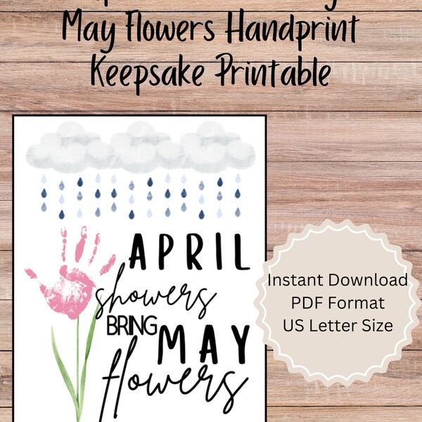 April Showers Bring May Flowers - Etsy