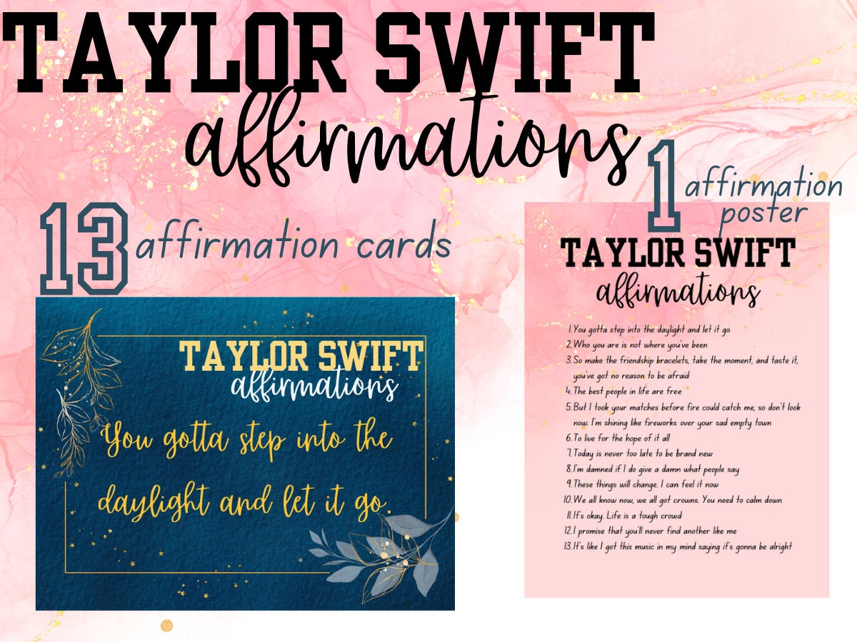 Taylor Swift Affirmations, Digitial Download, Instant Download ...