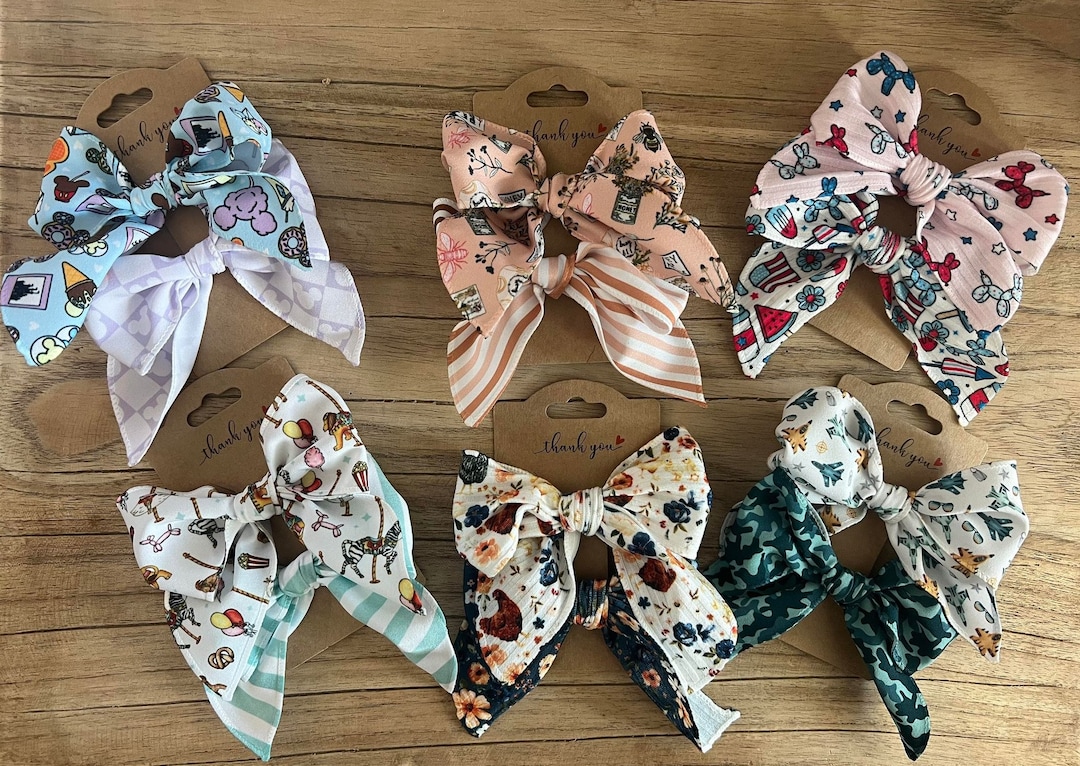 Bow Set of 2 Clips Baby Bows Baby Girl Bow Bow Set Baby Shower Gift ...