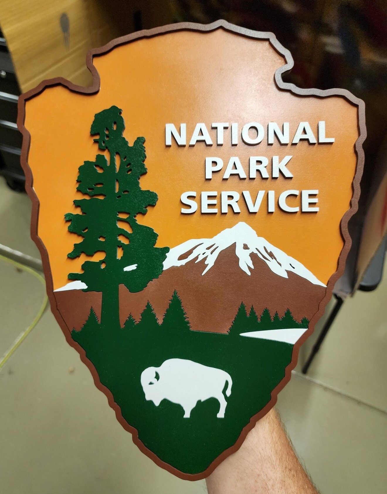 National Park Service Laser Cut Wood Sign - Etsy
