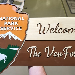 National Park Service Welcome Sign (big) (customizable) - Etsy