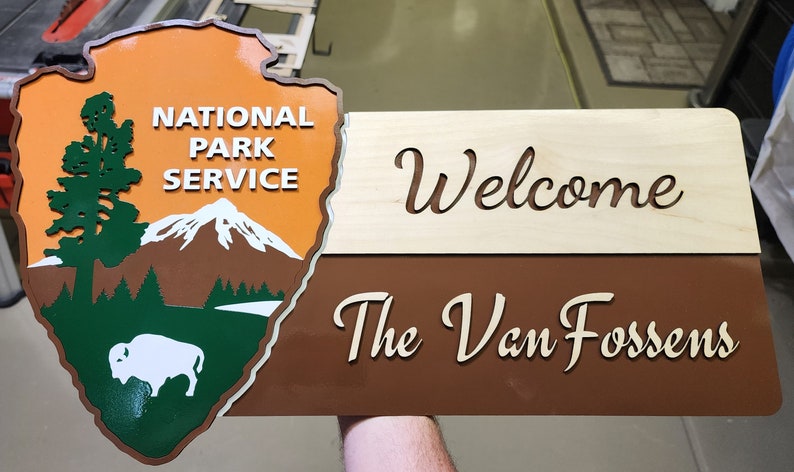 National Park Service Welcome Sign (big) (customizable) - Etsy