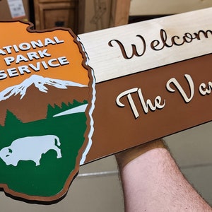 National Park Service Welcome Sign (big) (customizable) - Etsy