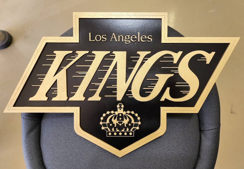Los Angeles Kings Hockey Team Classic Logo (1988 - 1998) Laser Cut Wood ...