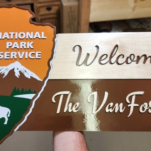 National Park Service Welcome Sign (big) (customizable) - Etsy