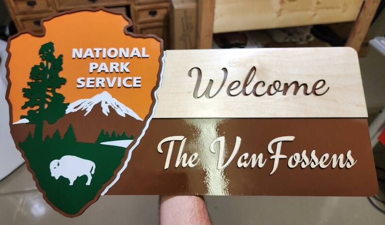 National Park Service Welcome Sign customizable - Etsy
