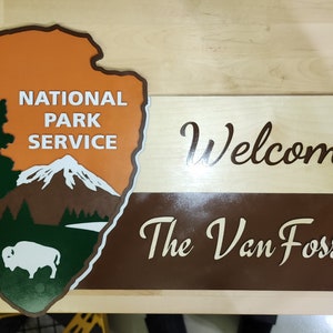 National Park Service Welcome Sign (big) (customizable) - Etsy