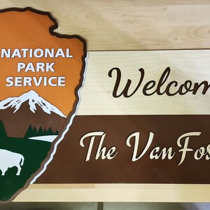 National Park Service Welcome Sign (big) (customizable) - Etsy
