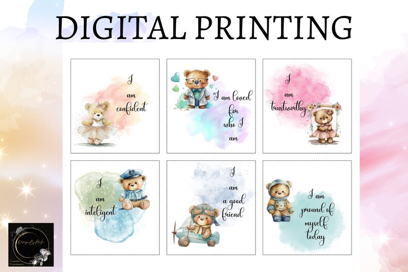 Printable Children's Positive Affirmation Cards | Set of 24 Kids ...