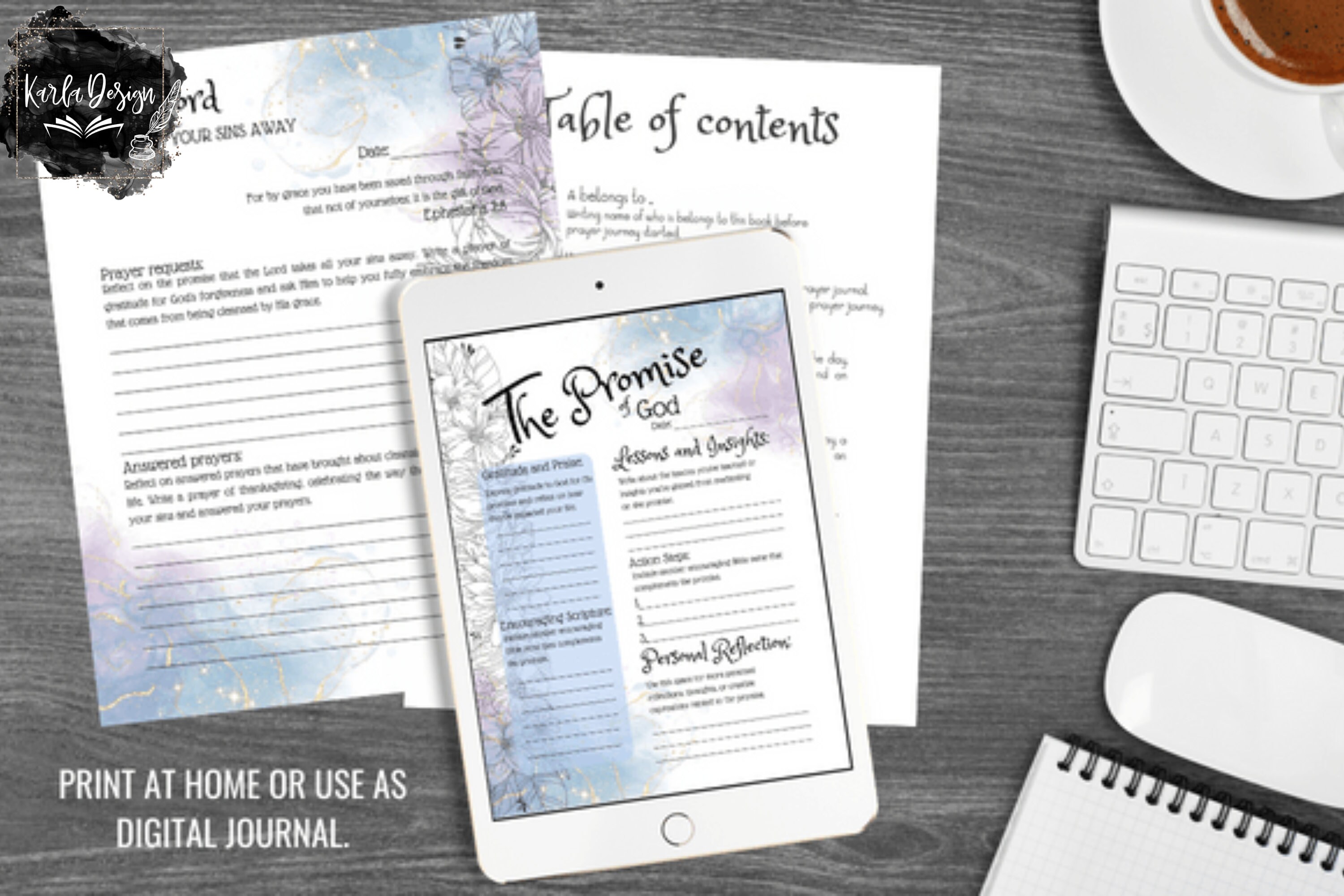 Prayer Journal Printable | Bible Study Guide | Gratitude Journal ...
