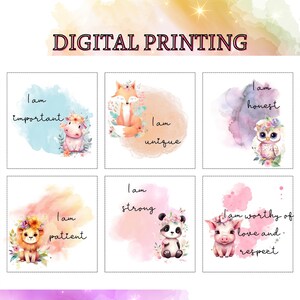 Printable Children's Positive Affirmation Cards | Set of 24 Kids ...